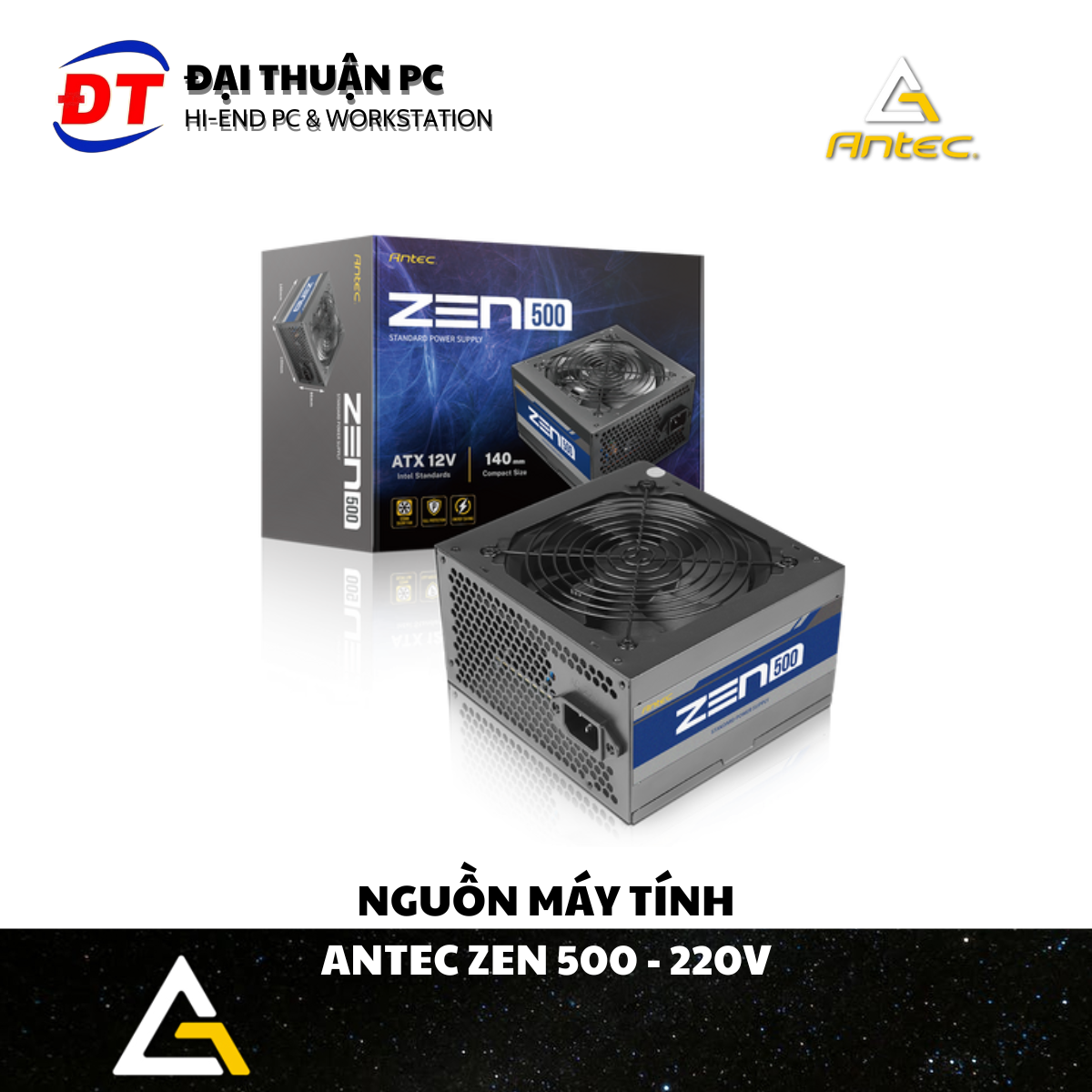 Nguồn ANTEC ZEN 500 (500W / 230v / Non-Modular)